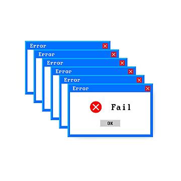 Computer Window Alert Popup System Error Vector Icon And Pc Interface