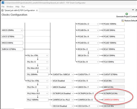 Ra6m5 Can Fd Clock Configuration To Achieve 80 Mhz Dll Clock Forum