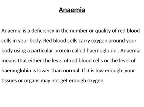 Introduction To Anemia Classification Pptx