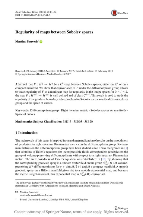 Regularity Of Maps Between Sobolev Spaces