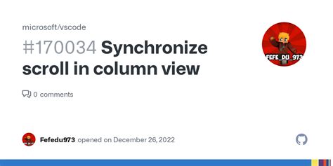 synchronize scroll in column view · issue 170034 · microsoft vscode