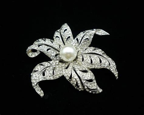 Rare Vintage Reja Flower Brooch Large Brooches Reja Jewelry Solomon