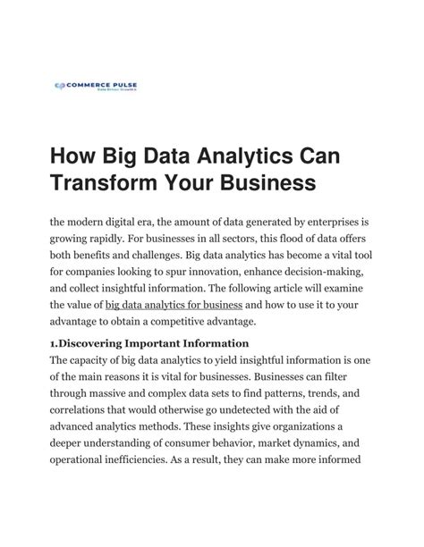 Ppt How Big Data Analytics Can Transform Your Business Powerpoint Presentation Id12923239