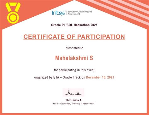 Mahalakshmi Srinivasan On Linkedin Hackathon Oracle Plsql Learnandgrow