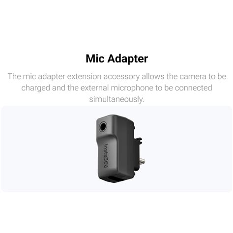Insta360 X3 Mic Adapter External Microphone Adapter For Insta360 X3 C