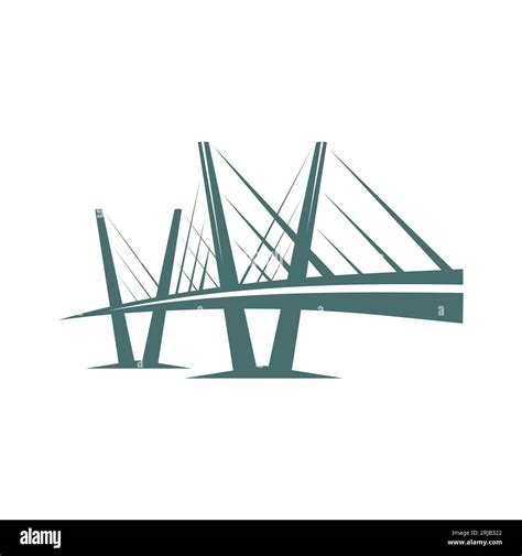 Bridge Icon Construction Building Transportation And Travel Vector Partnership Symbol Bridge