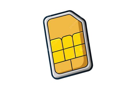 통신 및 기술 개념을 위해 흰색 배경에 격리된 노란색 Sim 카드 그림 심 카드 칩 Png 일러스트 및 이미지 에 대한 무료 다운로드 Pngtree