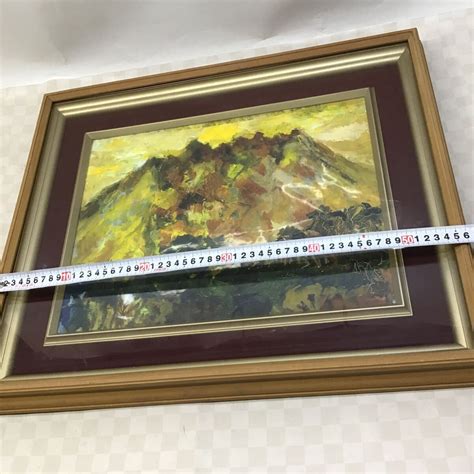 Yahoo オークション （宝）小沢健二郎 阿蘇根子岳 風景画 額装 絵画