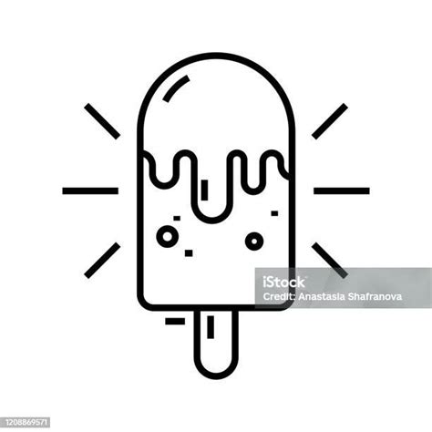 아이스크림 선 아이콘 컨셉 기호 윤곽선 벡터 일러스트 선형 기호 개체 그룹에 대한 스톡 벡터 아트 및 기타 이미지 개체 그룹