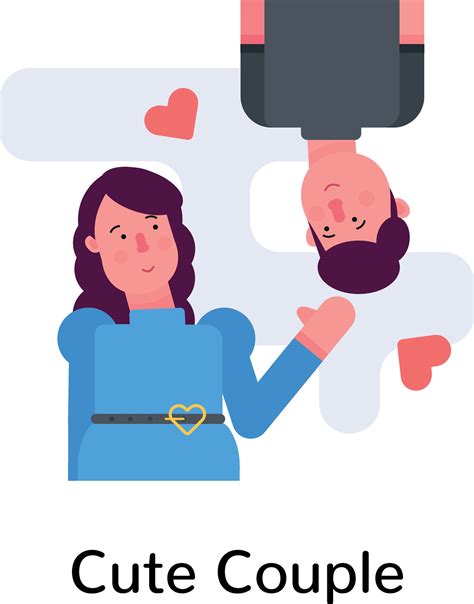 Trendy Cute Couple 39214073 Vector Art At Vecteezy