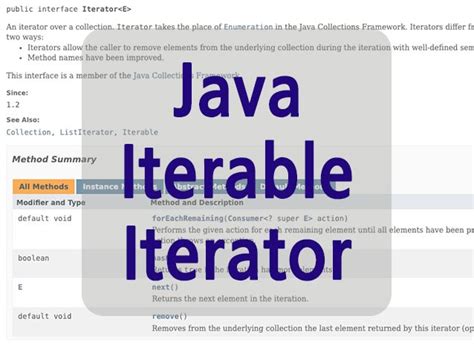 Java Iterable Iterator 차이점 정리