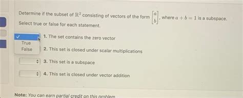 solved determine if the subset of r2 consisting of vectors