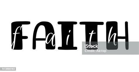 흰색 배경에 고립 된 종교적 인용문 신앙 성경 구절 레터링 카드 또는 티셔츠 인쇄 템플릿 인용 문자에 대한 스톡 벡터 아트 및 기타 이미지 Istock