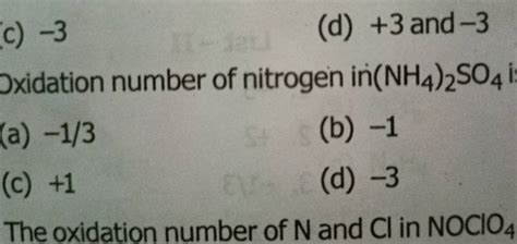 Oxidation Number Of Nitrogen In Nh4 2 So4 Filo