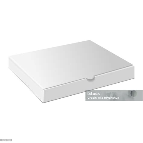 백색 제품 골판지 패키지 상자 흰색 배경에 격리된 그림입니다 디자인에 사용할 수 있는 템플릿을 모의 합니다 벡터 Eps10 3차원 형태에 대한 스톡 벡터 아트 및 기타