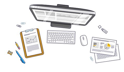 작업 책상 작업 영역 상단 보기 Pc 컴퓨터와 많은 다른 편지지 개체의 격리 위에 보이는 테이블에 모든 요소는 별도로 사용 하기 쉽게 또는 그림을 재구성 벡터입니다 Usb