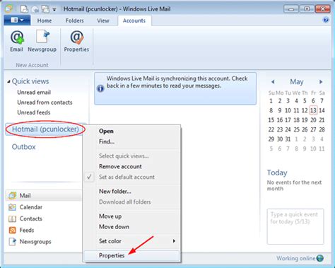 Windows Live Mail Contacts Folder
