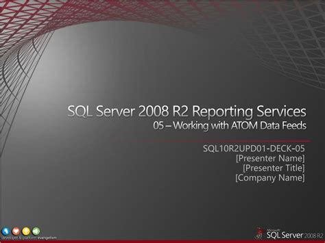 Ppt Sql Server 2008 R2 Reporting Services 05 Working With Atom Data Feeds Powerpoint
