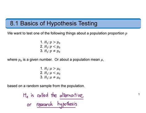 section 8 1 basics of hypothesis testing 1 8 basics of hypothesis