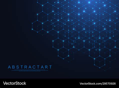 Technology Abstract Lines And Dots Connect Vector Image