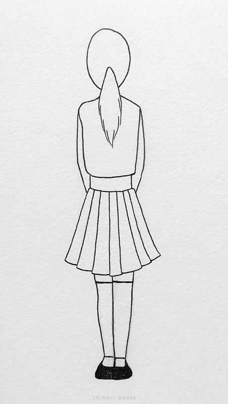 How To Draw Anime Girl Standing