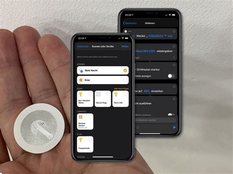nfc tags apple homekit and kurzbefehle app