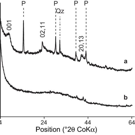 Xrd Patterns Of Initial Top And Reacted Bottom Smectite Samples Download Scientific