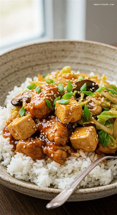 Hawaiian Chicken Tofu Stir Fry With Shoyu Ginger Sauce Imperial Recipes