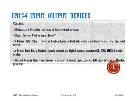 SOLUTION Input And Output Devices Studypool