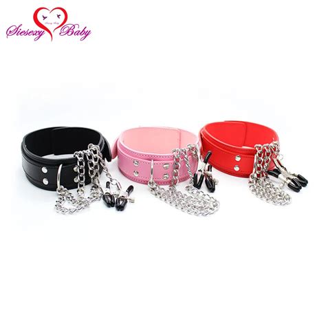 Leather Fetish Bondage Sex Collar Leash Adult Game Collars Sex Toys Slave Collar Erotic Neck