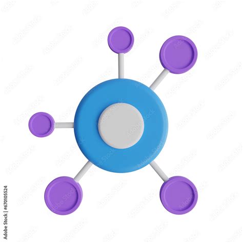 3d Colored Analysis Model With Three Partslavender Themed 3d Colored