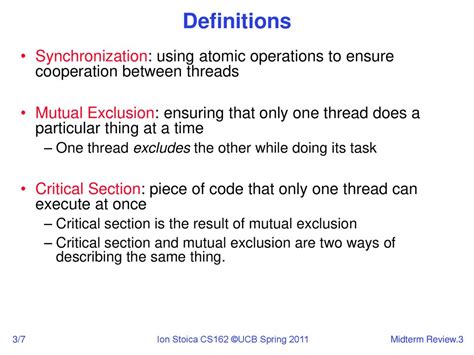 Cs162 Operating Systems And Systems Programming Midterm Review Ppt