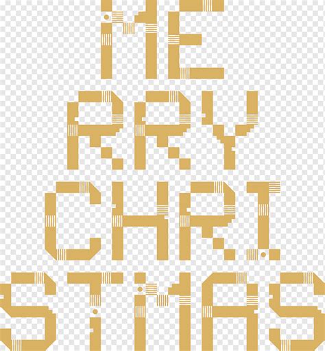 픽셀 아트 메리 크리스마스 트리 블록 타이포그래피 Png Pngwing