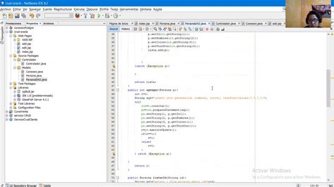 Conexión Oracle g Netbeans CRUD YouTube