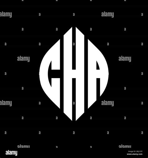 Cha Circle Letter Logo Design With Circle And Ellipse Shape Cha