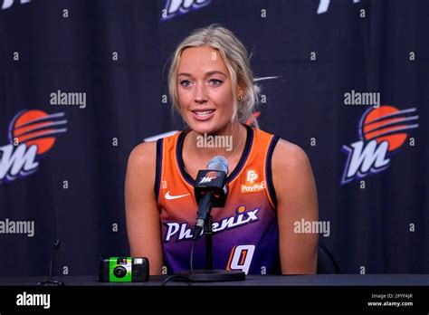Phoenix Mercury Guard Sophie Cunningham Speaks During The Wnba