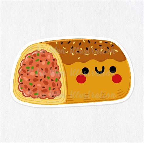 Sausage Roll Sticker Fun Vinyl Sticker