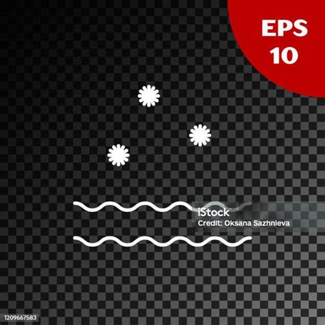투명 한 어두운 배경에 격리 된 흰색 감기와 파도 아이콘입니다 벡터 일러스트레이션 0명에 대한 스톡 벡터 아트 및 기타 이미지 0명 12월 겨울 Istock