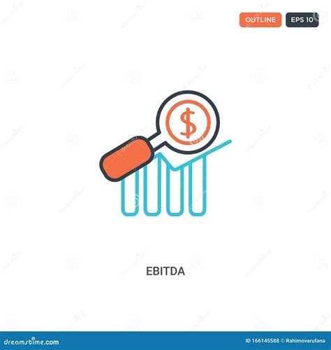 2 Color Ebitda Concept Line Vector Icon Isolated Two Colored Ebitda