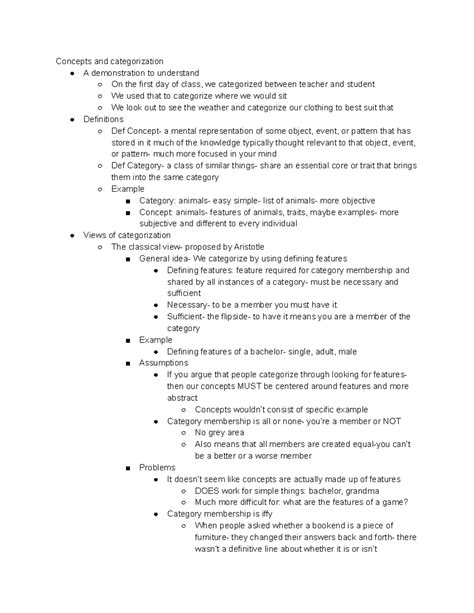 Cog 6 Concepts And Categorization Concepts And Categorization A