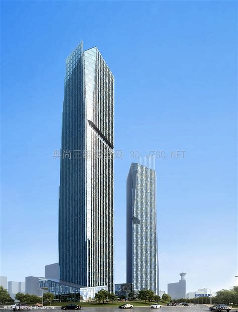 12双层综合体高层建筑超高层建筑双子塔建筑SU模型 居住区景观SU模型