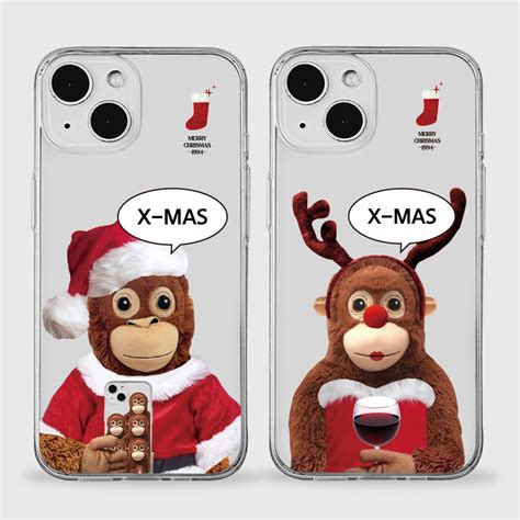 신상할인💕[젤리] 클숭마숭 핸드폰케이스 아이폰15 S23 A31 A32 A33 A53 A23 Z플립5 젤리케이스 갤럭시 에이블리 숭발이 원숭이 겨울 감성 크리스마스 유니크