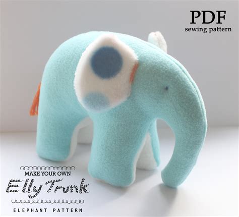 Elephant Sewing Pattern Pdf Etsy