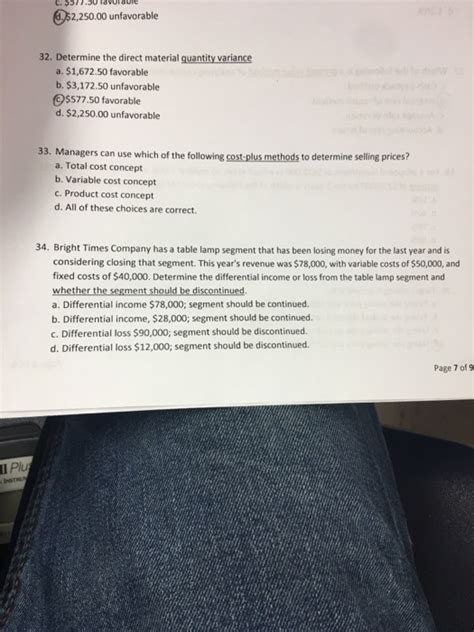 Determine The Direct Material Quantity Variance 1