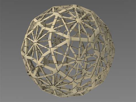 D Wireframe Shape Geometric Faceted Sphere TurboSquid