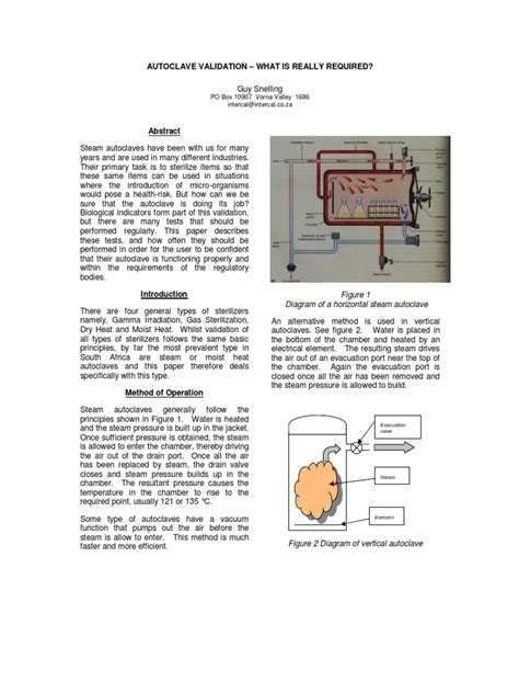 Autoclave Validation What Is Really Required Pdf Sterilization Microbiology Steam