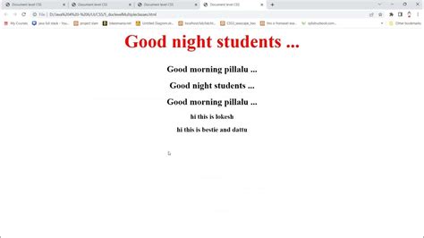 Css Class And Id As Selector Css Html Free Tutorial By Lokesh