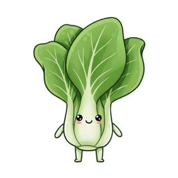 Joyful Cartoon Bok Choy Marching With Lively Leaves Cartoon Clipart