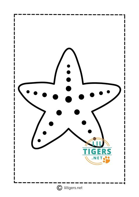 Starfish Outline Template