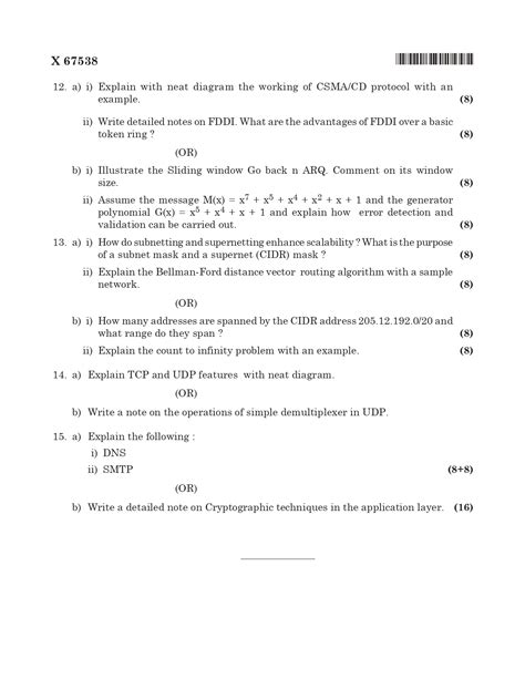 Anna University Cs 1302 Computer Networks For Information Technology